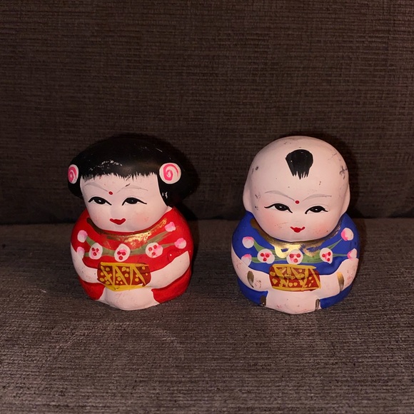 Vintage | Accents | Vintage Huishan Chinese Traditional Clay Fu Dolls ...